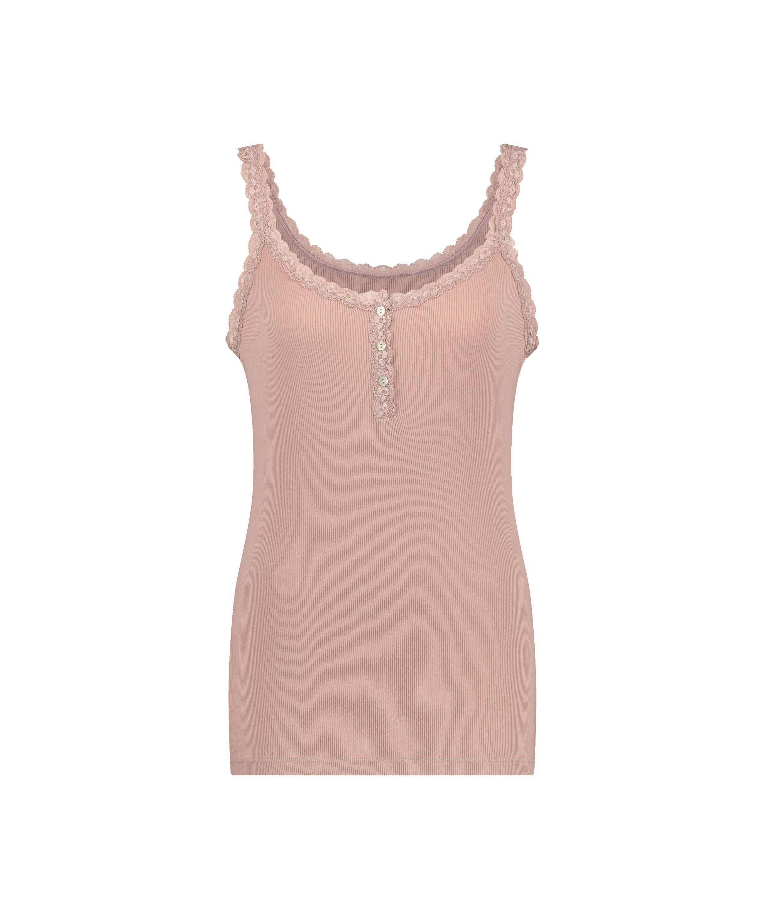 Ribbed Lace Singlet for £17 - Tops - Hunkemöller