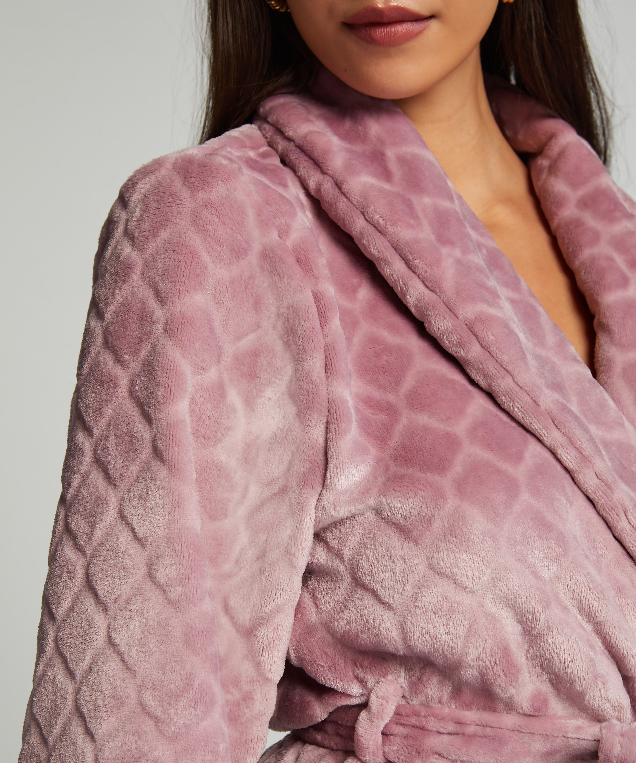 Short Fleece Ribbed Bathrobe for £41 - Dressing Gown - Hunkemöller