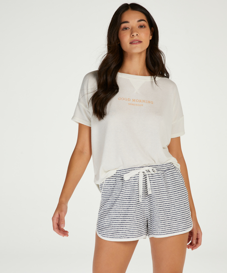 Brushed Stripe Short Pyjama Pants - Pyjama Bottoms - Hunkemöller