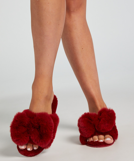 Crossed Fake Fur Slippers - Slippers - Hunkemöller