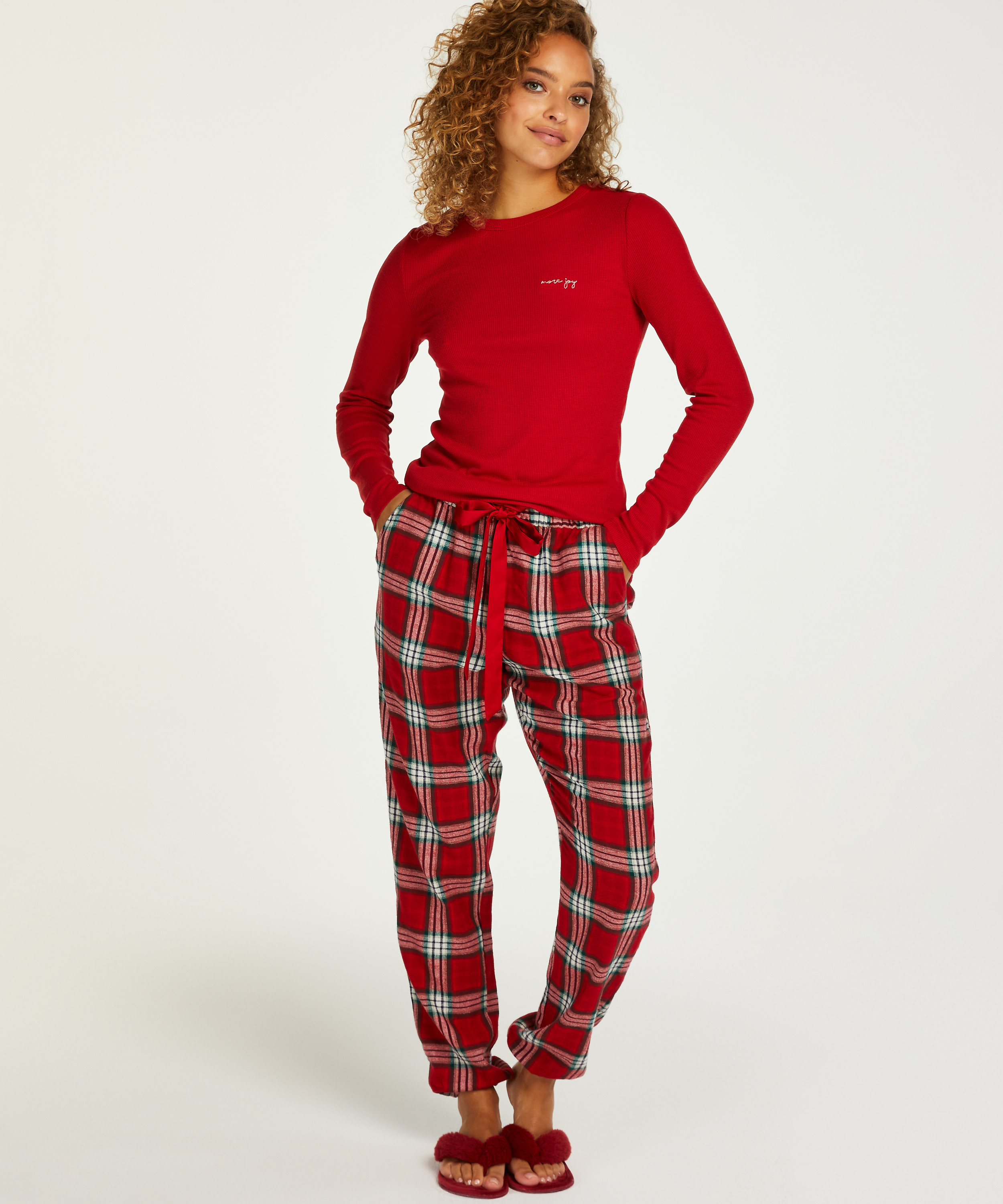 Check Cuff Twill Pyjama Pants - Pyjama Bottoms - Hunkemöller