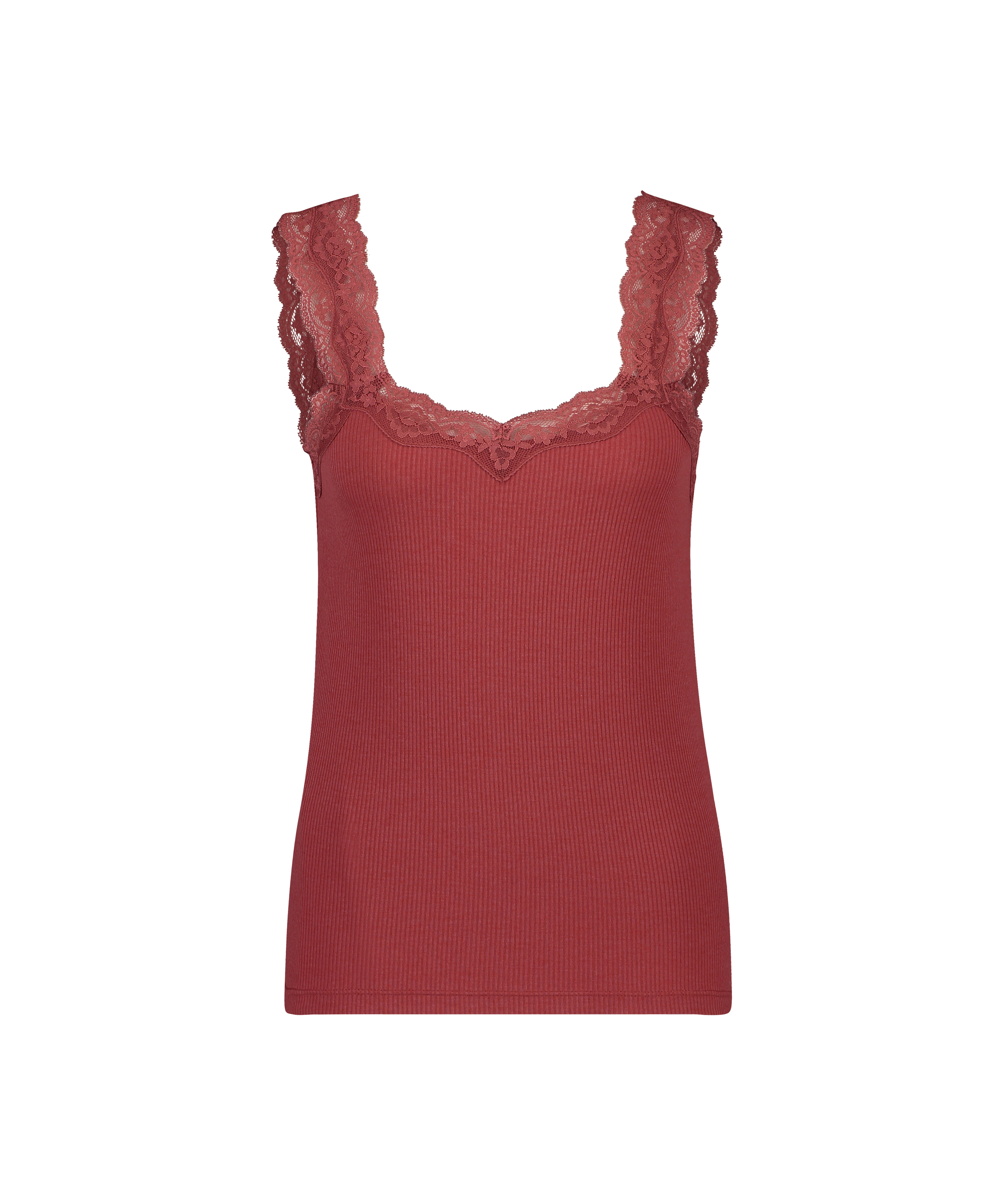 Ribbed Lace Singlet for £17 - Tops - Hunkemöller