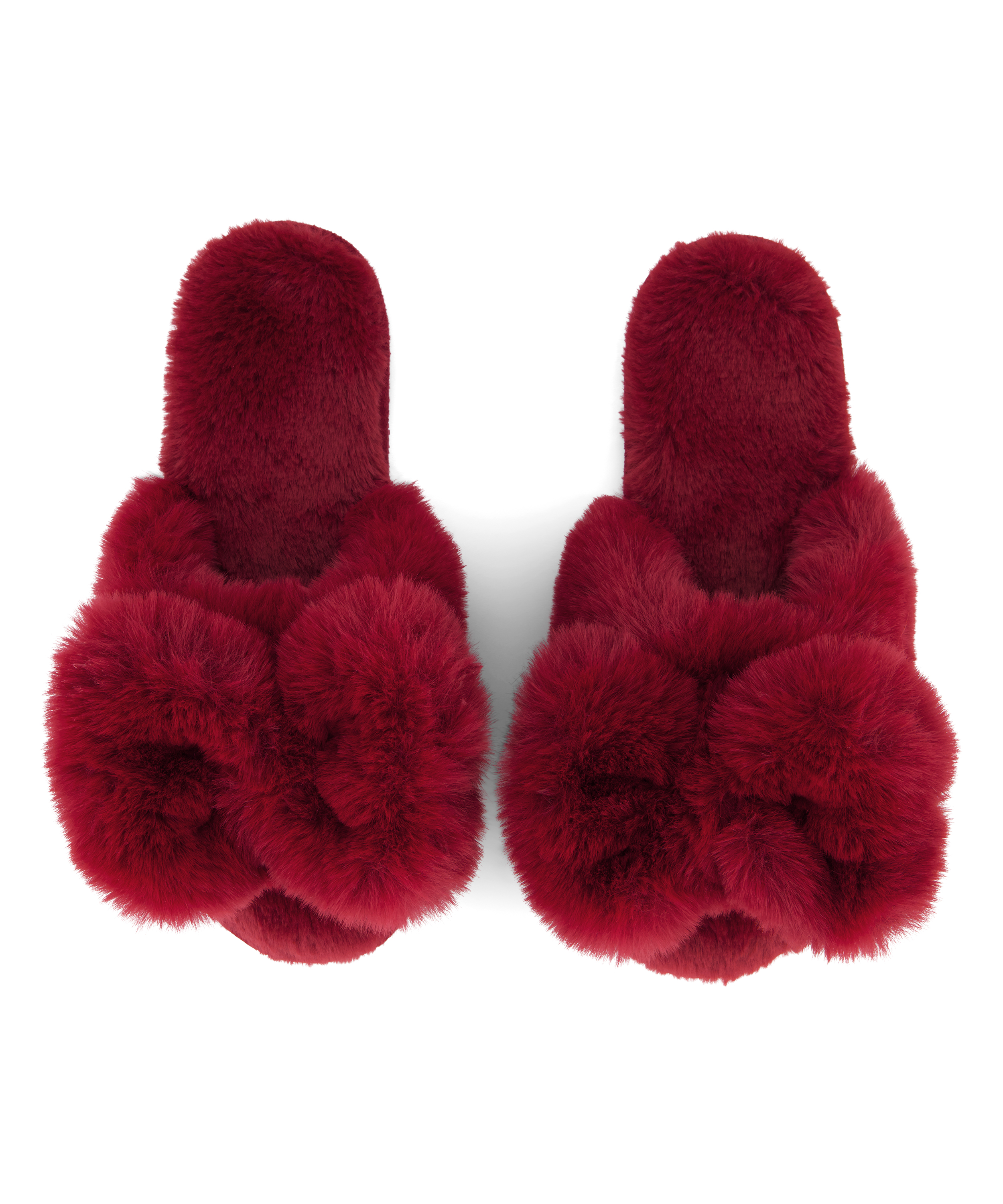 Crossed Fake Fur Slippers - Slippers - Hunkemöller